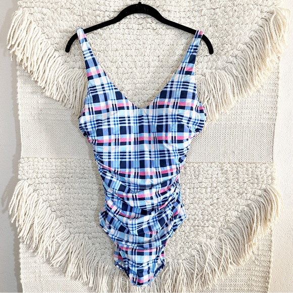 Miraclesuit | Swim | Miraclesuit X Talbots Blue Plaid Blockbuster ...